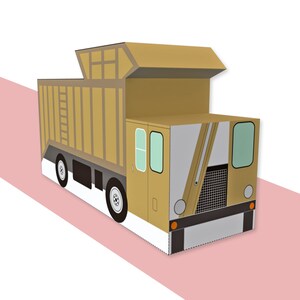 DIY Papercraft Garbage Truck Favor,lowpoly Truck Favour,printable Truck ...