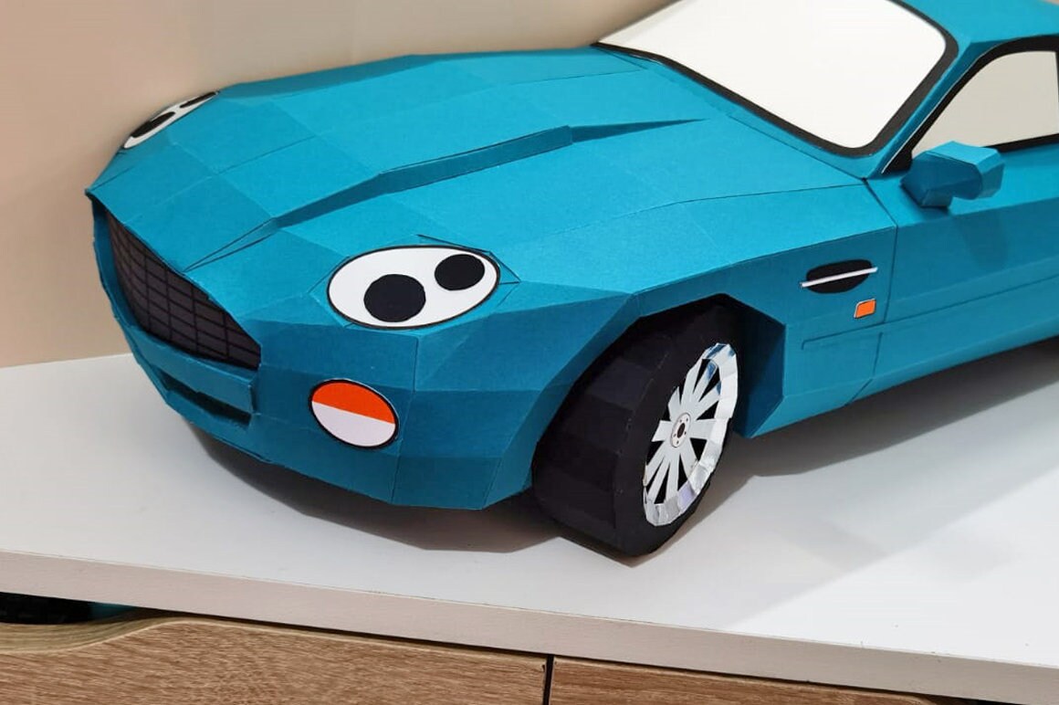 DIY Papercraft Carpapercraft Wall Decor3d Wall Artlowpoly - Etsy Australia