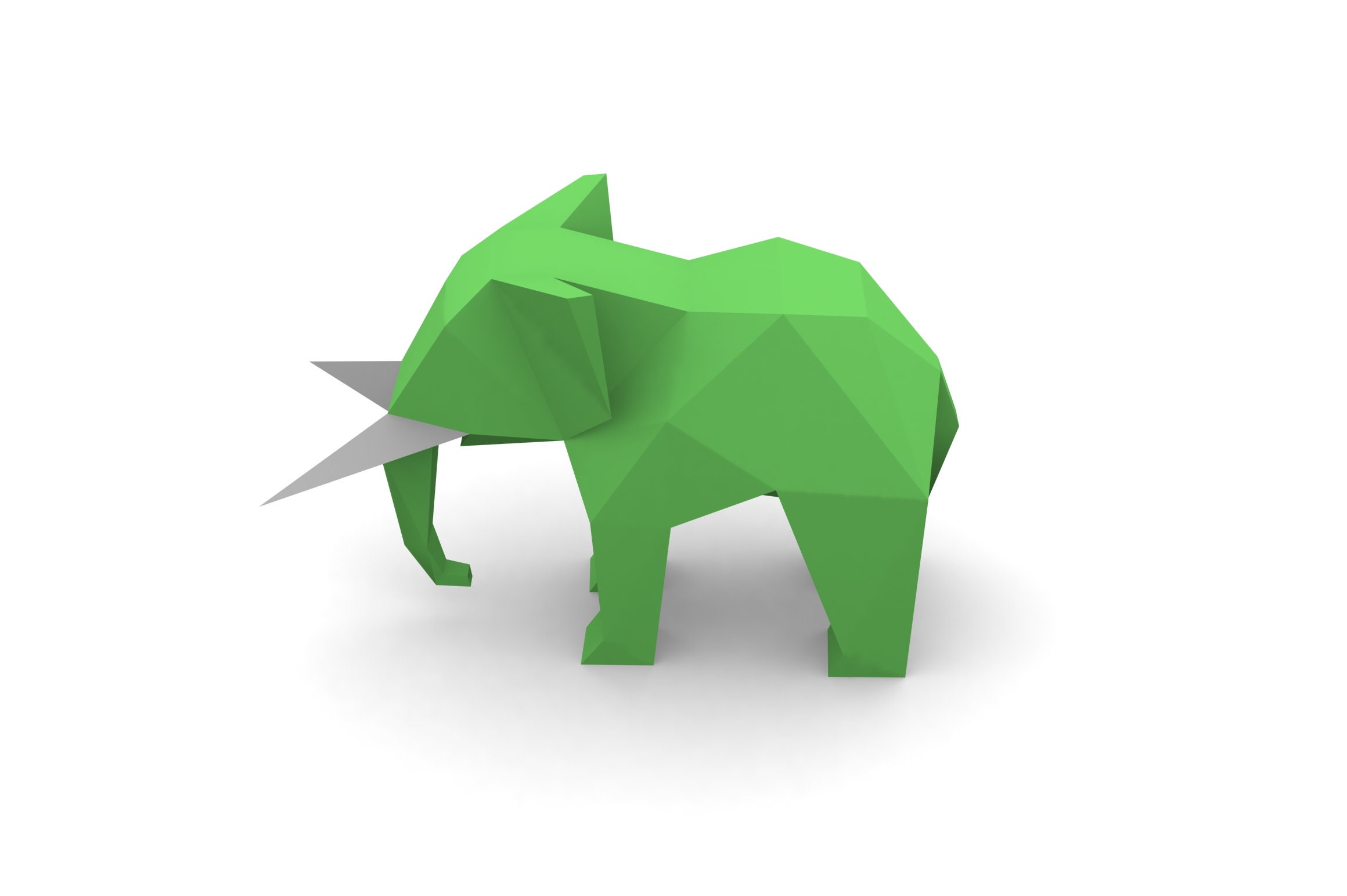 DIY Papercraft Elephant Sculpturepapercraft Modellow Poly - Etsy