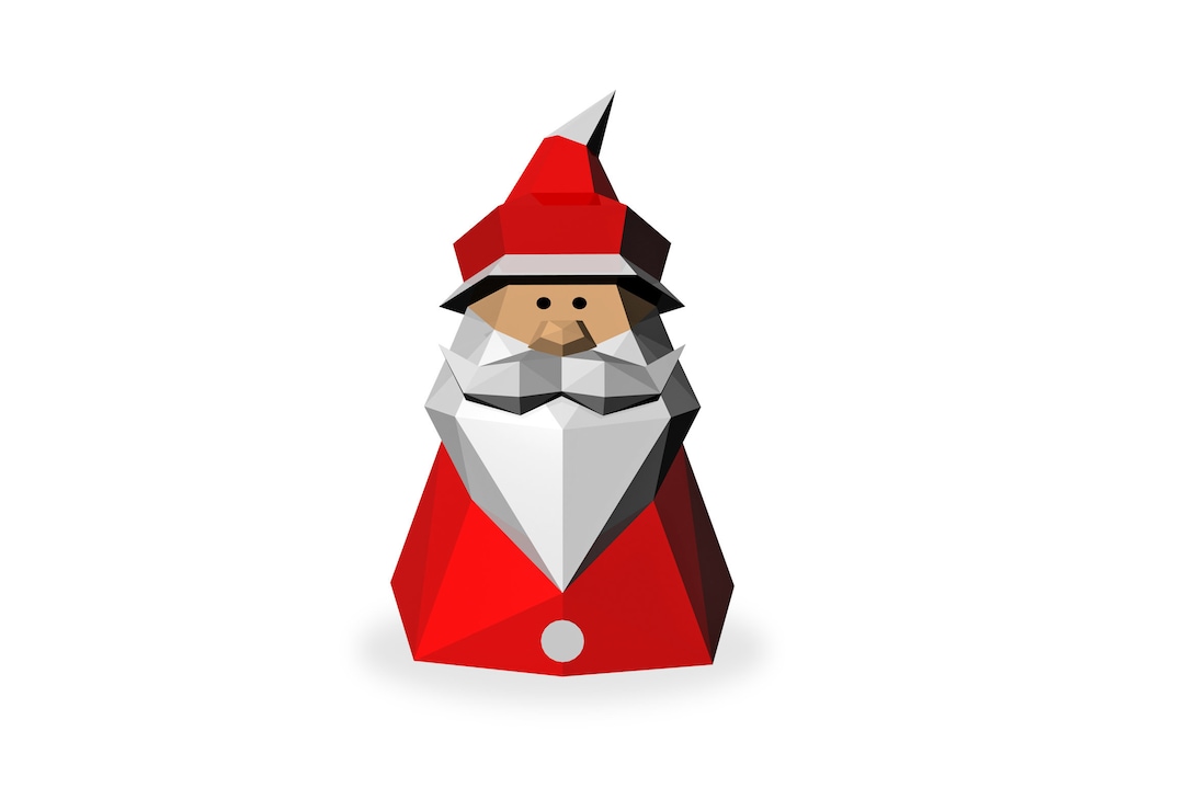 DIY Papercraft Santa Claus Doll, 3D Origami Home Decor (PDF Pattern) - Etsy