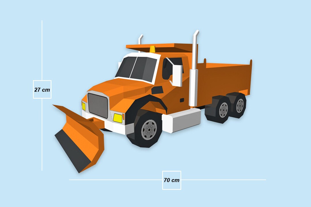DIY Papercraft Snowplow Truck,cityplow Truck,papercraft Truck ...