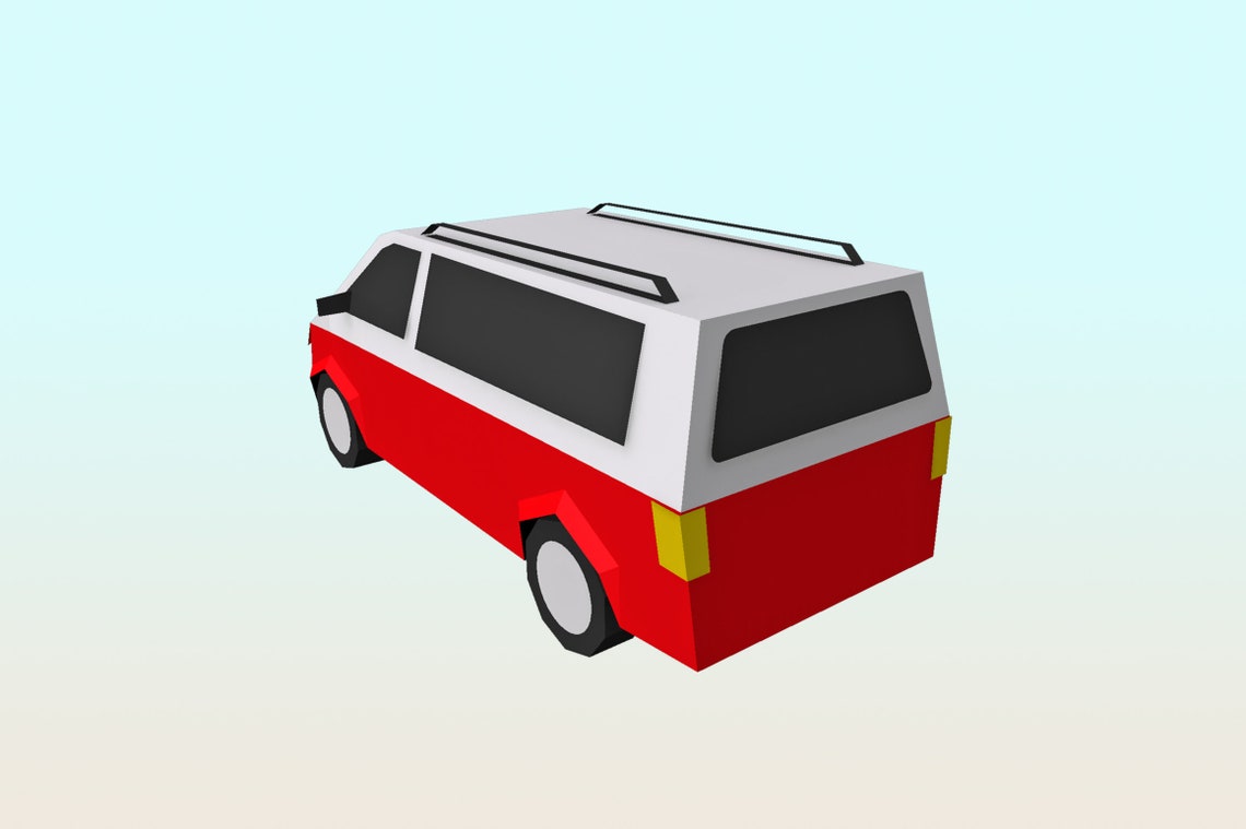DIY Papercraft Camper Van Template (pdf, Eps, Dxf & Png) - Etsy
