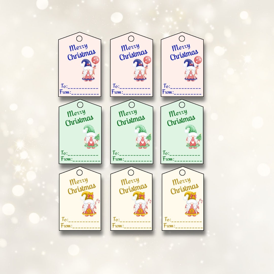 Christmas Tags, Merry Christmas Tags, Printable Christmas Gift Tags ...