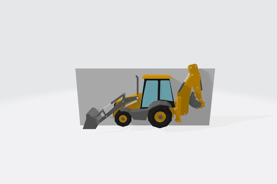 DIY Papercraft JCB Construction Machinelowpoly Digger3d Wall - Etsy Canada