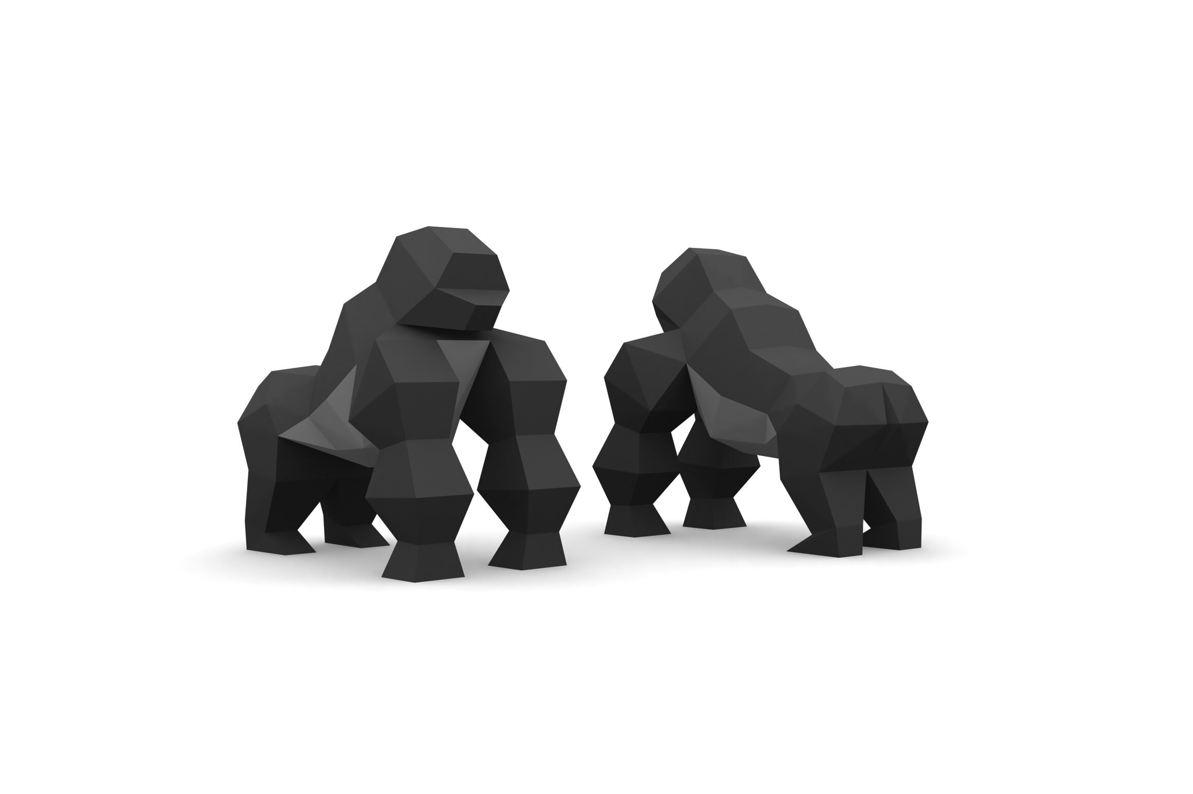 DIY Papercraft Gorilla sculpturePapercraft MonkeyLow poly | Etsy