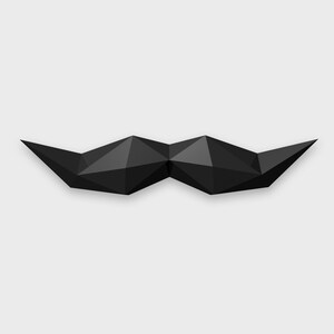 DIY Low Poly Moustache Wall Art, 3D Papercraft (pdf, Svg, Dxf, Png) - Etsy