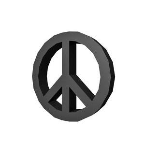 DIY Papercraft Symbol,peace Symbol,peace Prop,3d Wall Art,3d Props ...