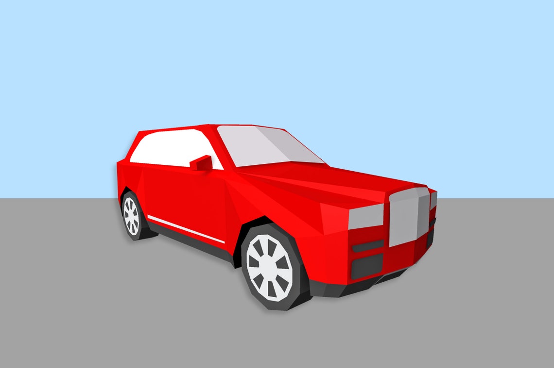 DIY Papercraft Carlowpoly Car3d Car Modelprintable Car - Etsy
