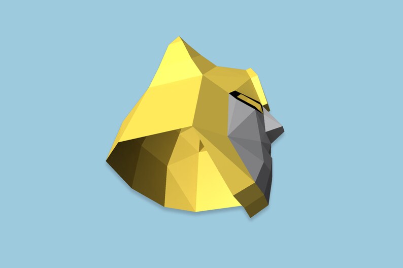 DIY Bumblebee Transformer Mask, 3D Papercraft Lowpoly (PDF Pattern) - Etsy