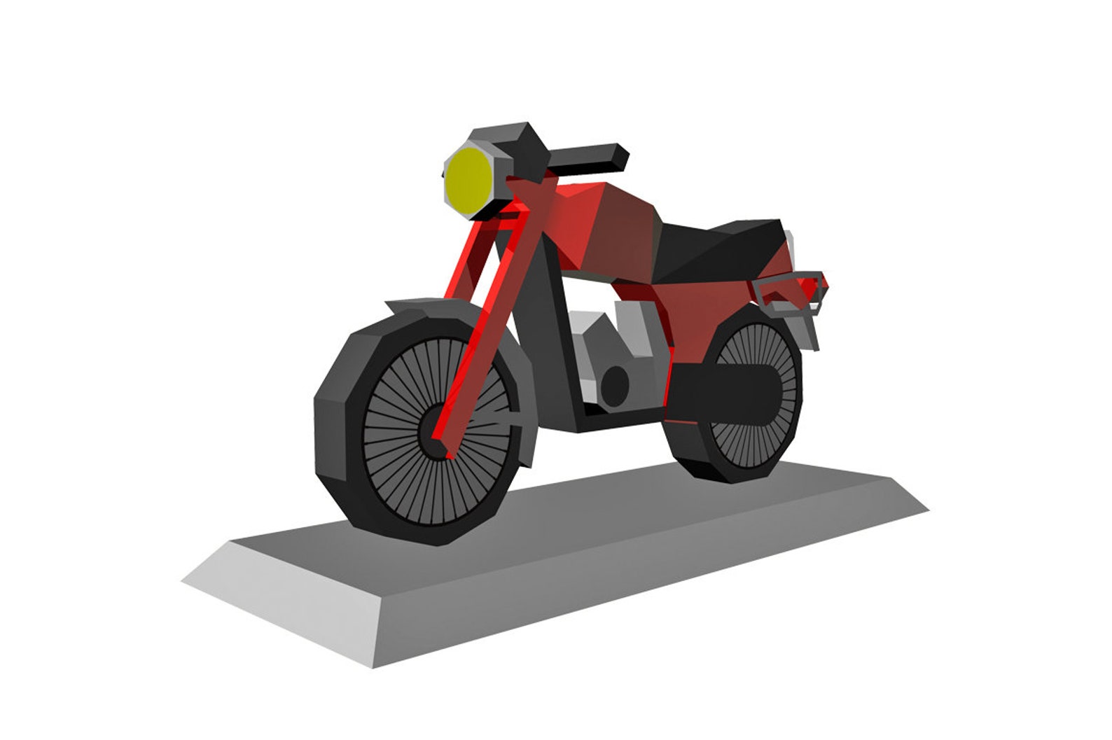 DIY Papercraft Motorbike Papercraft bike 3d arte de la | Etsy