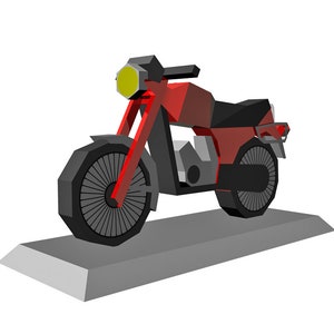 DIY Papercraft Motorbike Papercraft bike 3d arte de la | Etsy