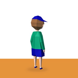 DIY Papercraft Toon Boy Character, Papaercraft Boy Sculpture, Cartoon ...