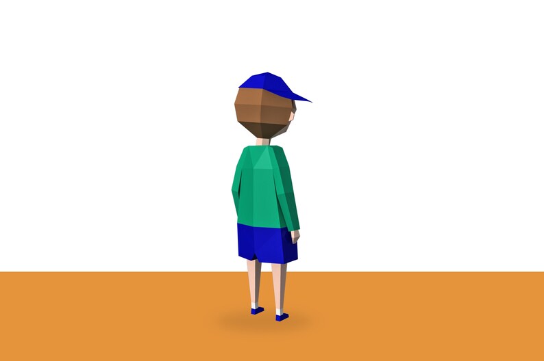 DIY Papercraft Toon Boy Character Papaercraft Boy Sculpture - Etsy