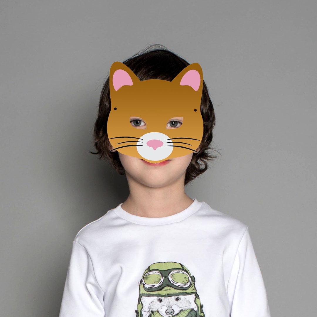 DIY Papercraft Printable Cat Mask,party Mask,kids Mask,2d Mask,cat ...