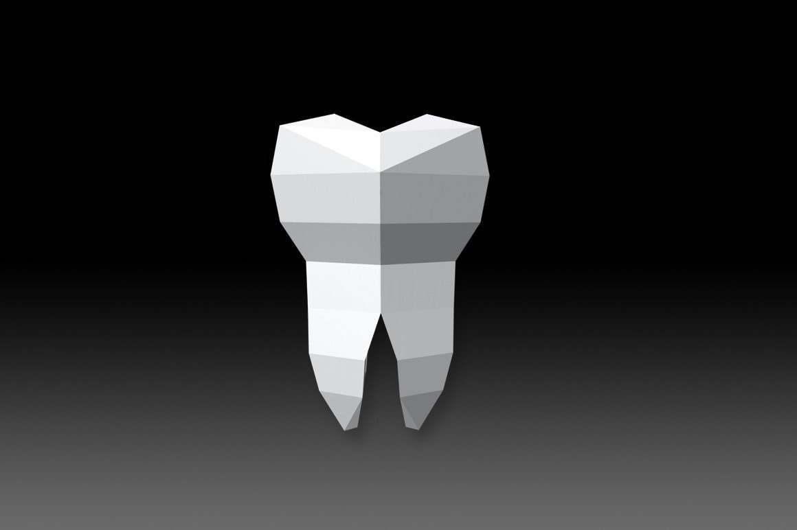Modelo de diente en papel 3D, accesorio dental (archivos digitales ...