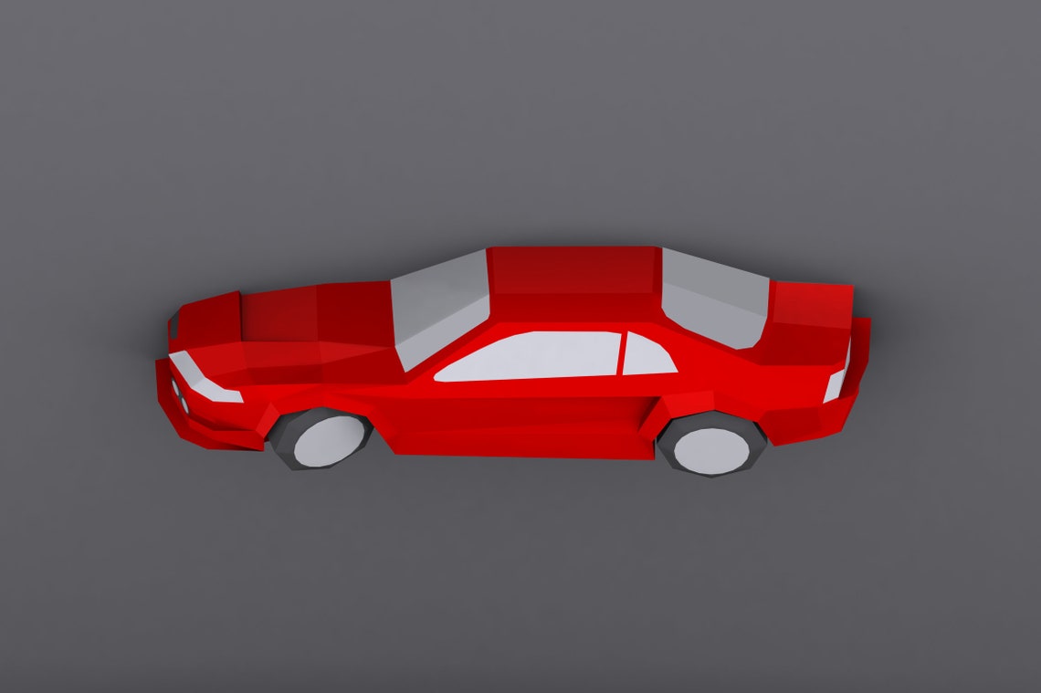 DIY Papercraft Car,papercraft Wall Decor,3d Wall Art,lowpoly Car,3d Car ...