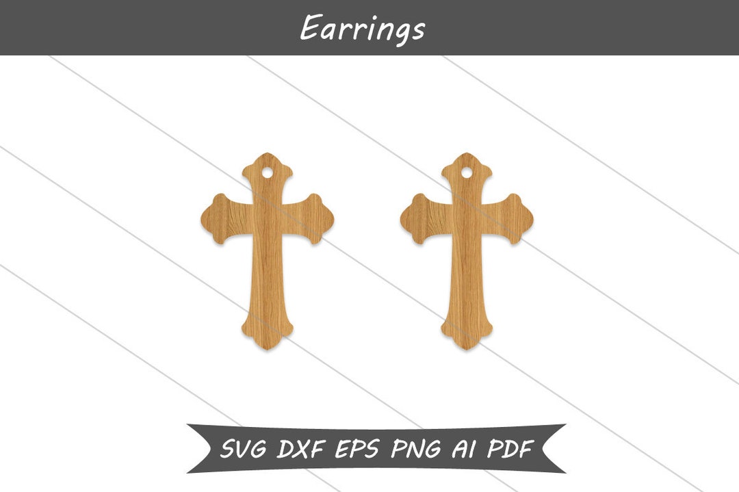 Cross Earrings, SVG Cut Files for Cricut, Cameo (digital Files) - Etsy