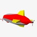 DIY Papercraft Blimp Aircraft,lowpoly Blimp Airplane,3d Aeroplane ...
