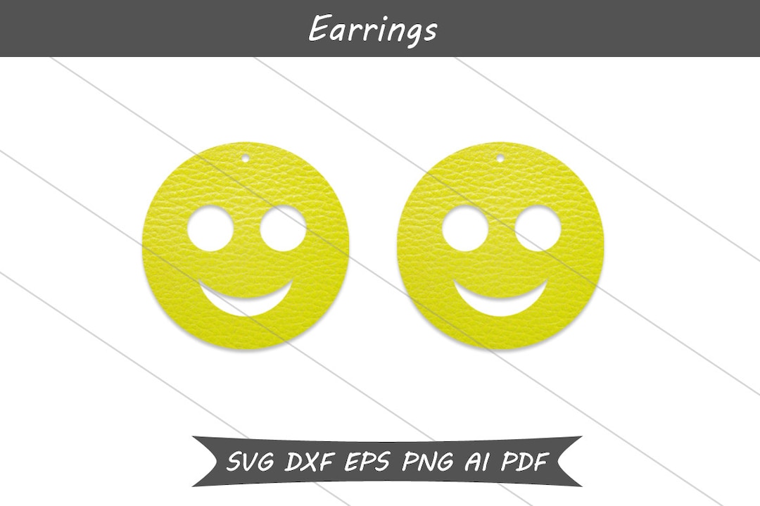 Smiley Svg,geometrical Earrings,dangle Earrings,emoji Keyring,emoji ...