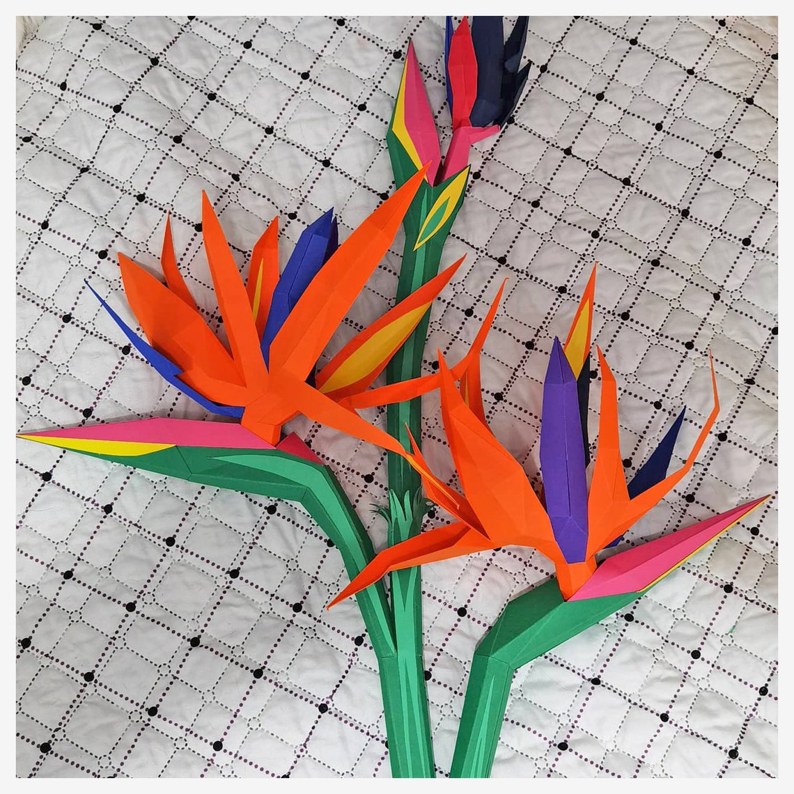 DIY Papercraft Strelitzia Flower,lowpoly Strelitzia Dxf,papercraft ...