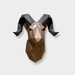 DIY Papercraft Ram Head Trophy,lowpoly Head Trophy,lowpoly Papercraft ...