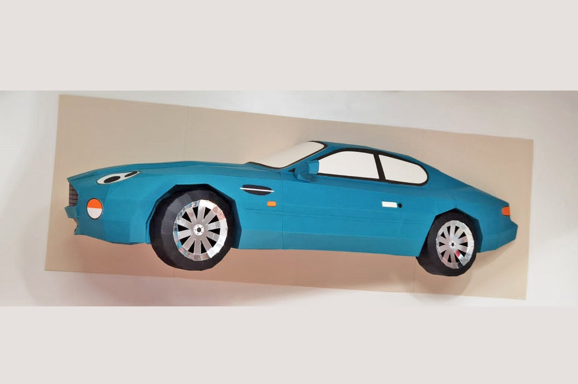 DIY Papercraft Carpapercraft Wall Decor3d Wall Artlowpoly - Etsy Hong Kong