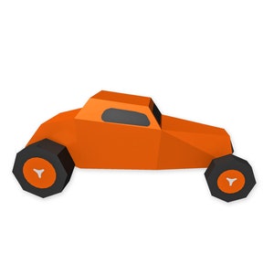 DIY Papercraft Hot Rod Car Model, 3D Printable (PDF, DXF) - Etsy