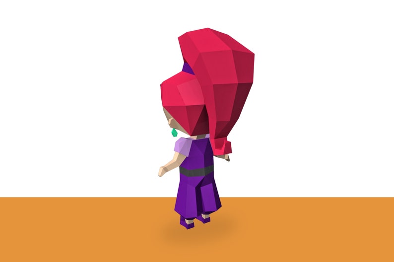 DIY Papercraft Toon Girl Character Papaercraft Girl - Etsy