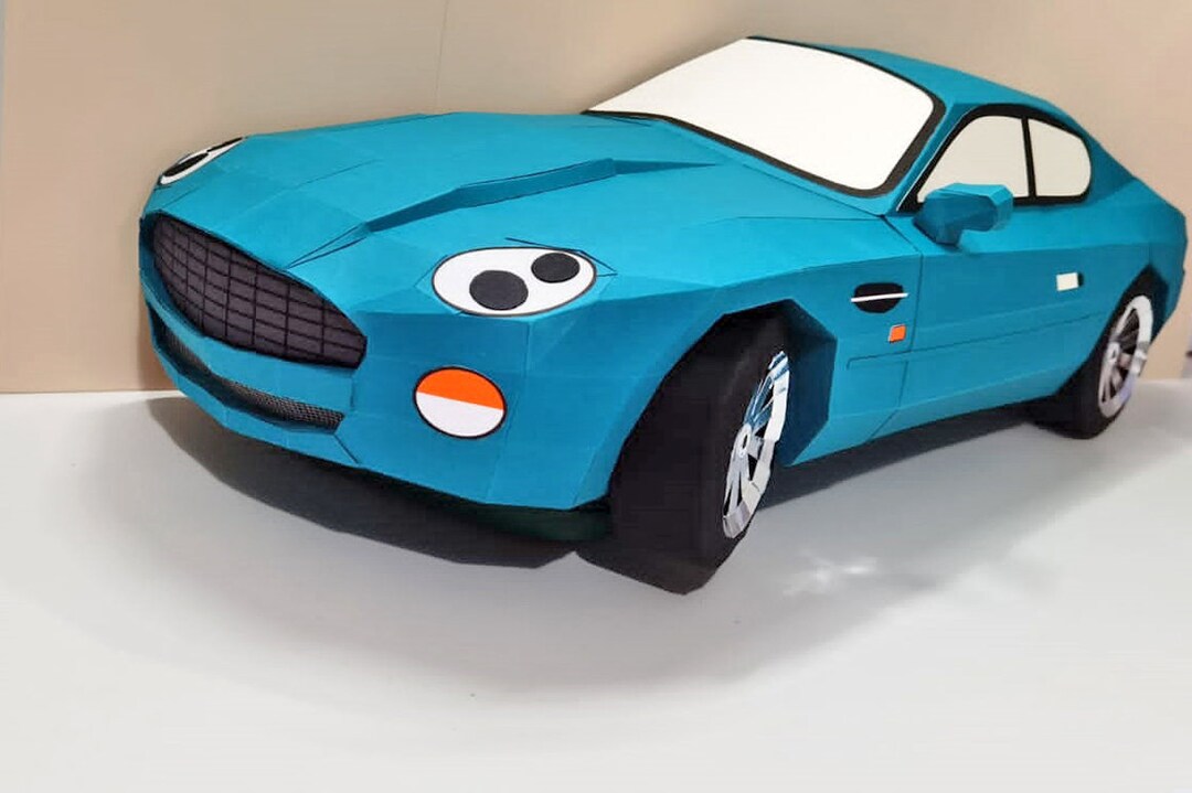 Lowpoly Car Papercraft, 3D Wall Art, Printable Templates (PDF) - Etsy