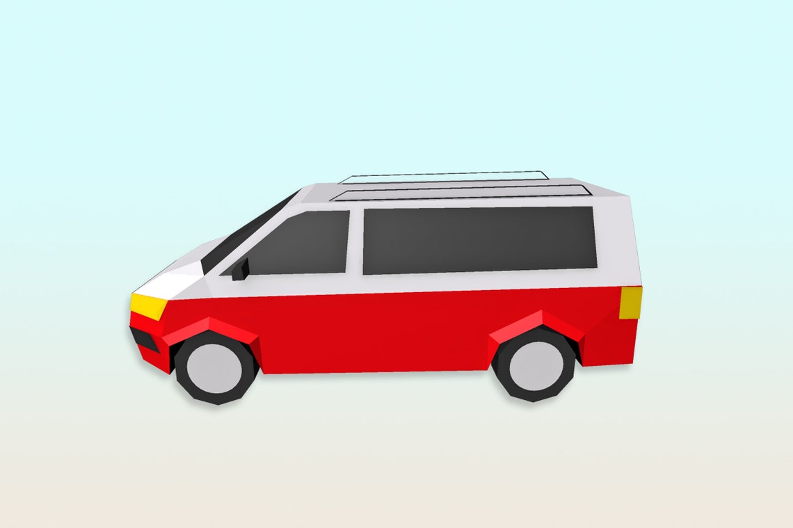 DIY Papercraft Camper Van Template (pdf, Eps, Dxf & Png) - Etsy