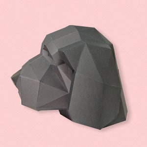DIY Papercraft Cockapoo Trophy,cockapoo Head Trophy,papercraft Dog ...