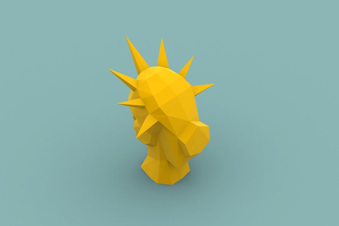 DIY Statue of Liberty Papercraft Trophy, Lowpoly Statue (digital ...