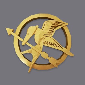 DIY Papercraft Hunger Games Emblem,hunger Games Logo,hunger Game Wall ...
