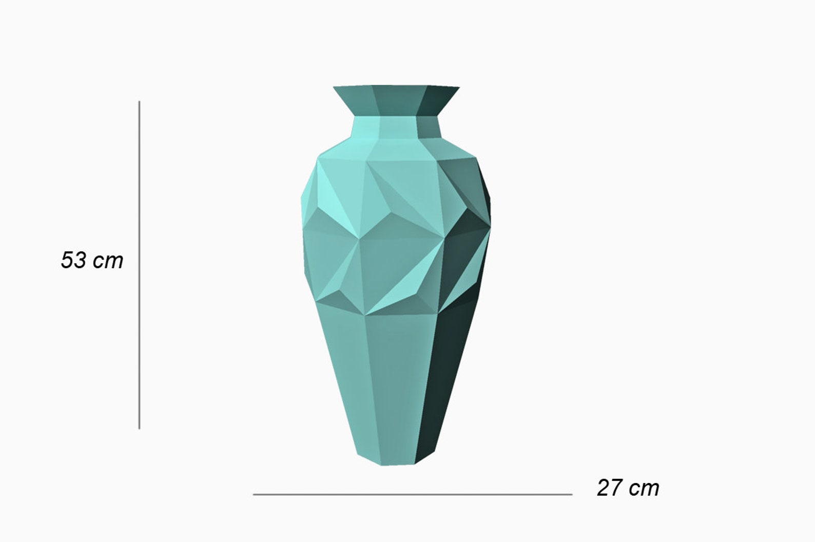 DIY Papercraft Lowpoly Vase, Geometric Sculpture (digital Files) - Etsy