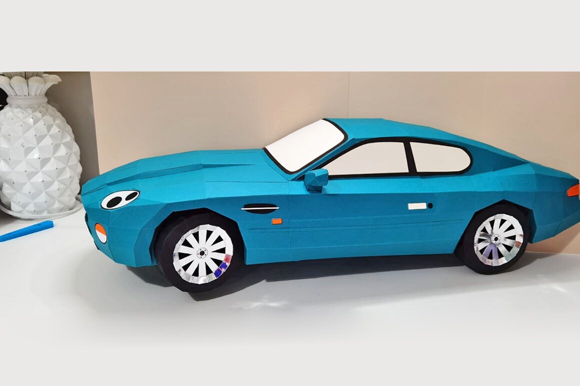 DIY Papercraft Carpapercraft Wall Decor3d Wall Artlowpoly - Etsy Australia