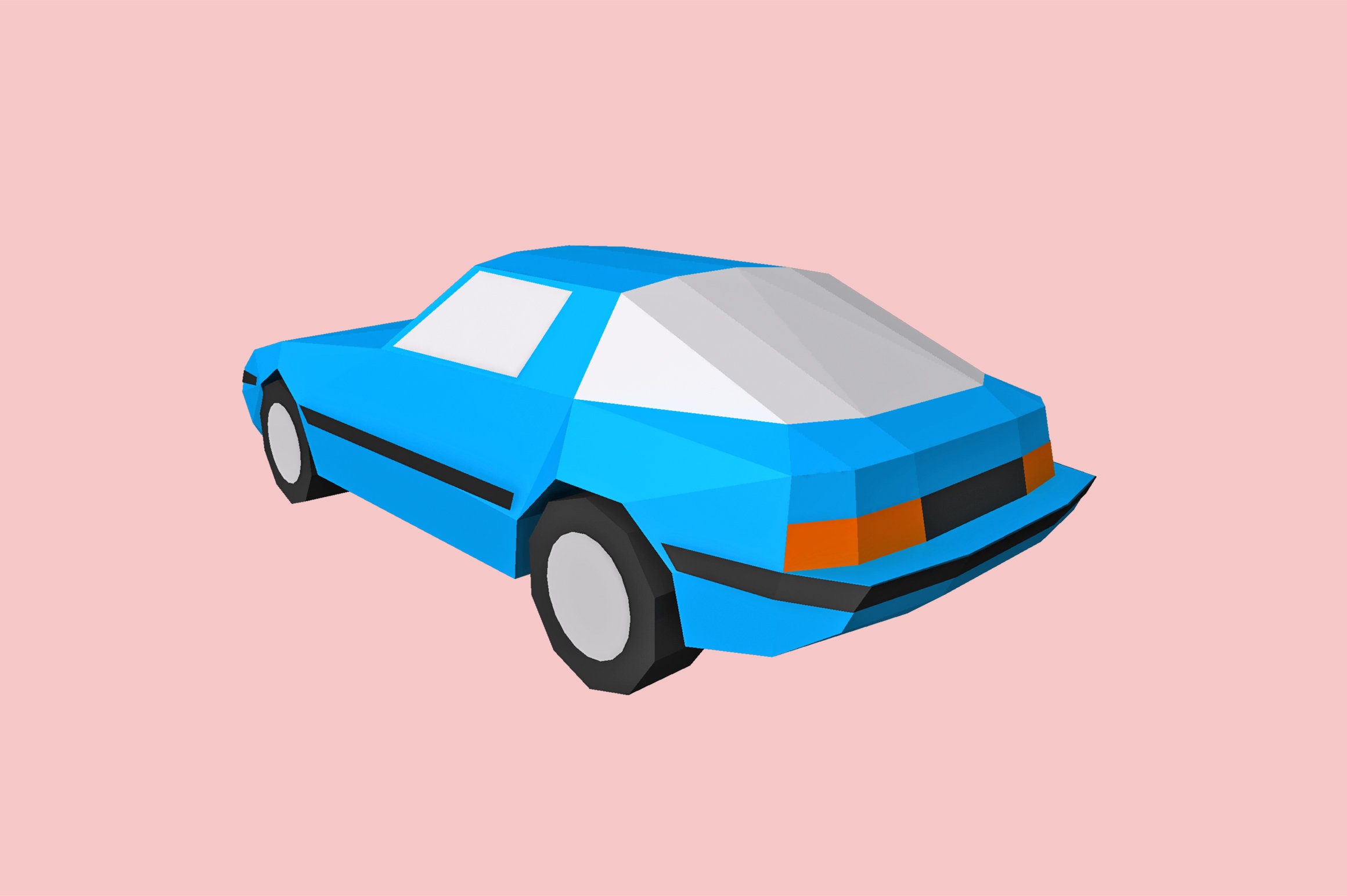 DIY Lowpoly Paper Car Model, Printable 3D Templates (PDF) - Etsy