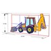 DIY Papercraft JCB Construction Machine,lowpoly Digger,3d Wall Art ...