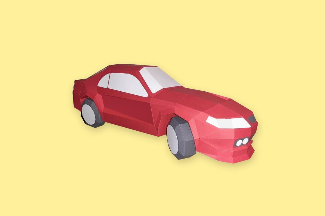 DIY Papercraft Car,papercraft Wall Decor,3d Wall Art,lowpoly Car,3d Car ...