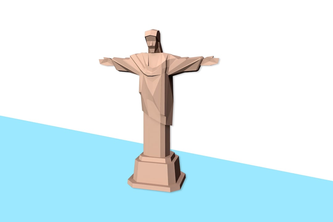 DIY Papercraft Christ the Redeemer,christ Statue, Art Deco Statue of ...