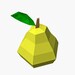 DIY Papercraft Pear,lowpoly Fruit,3d Pear Model,printable Pear,origami ...
