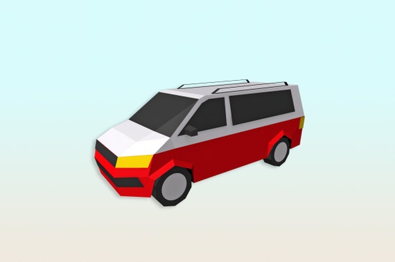 DIY Papercraft Camper Vanpaper Carpdf Templatesprintable - Etsy Hong Kong