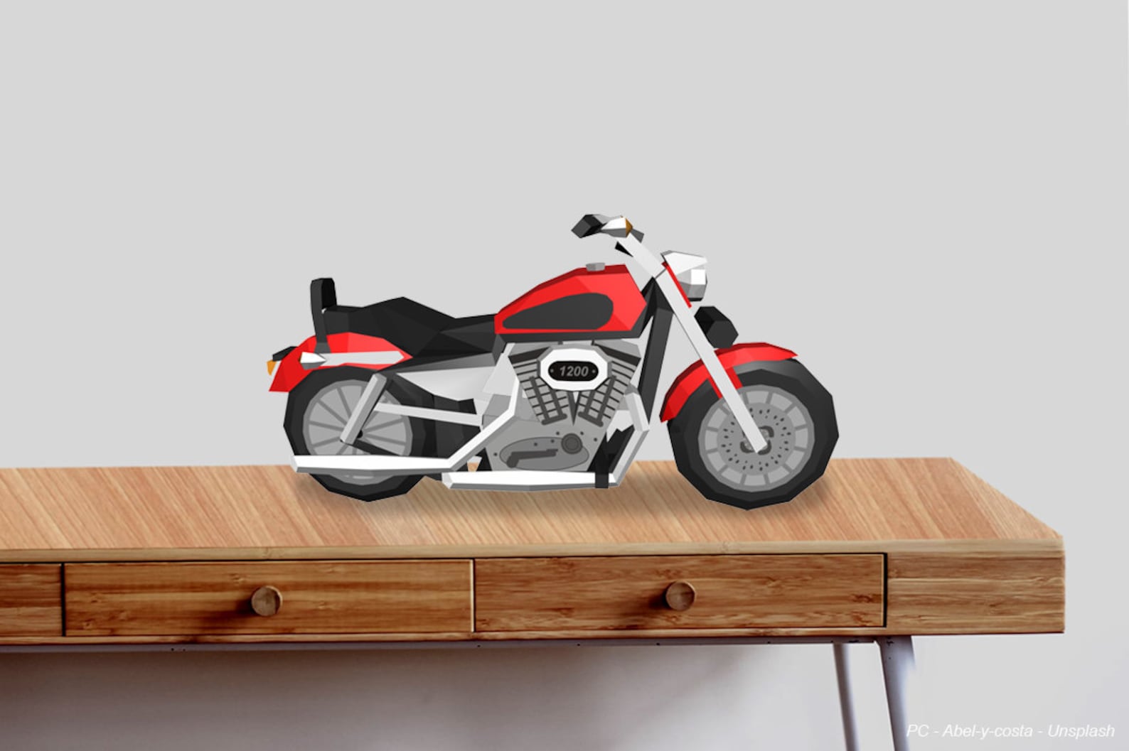 DIY Papercraft Moto Papercraft bicicleta moto de crucero - Etsy España