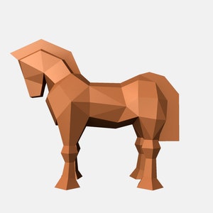 DIY Papercraft Trojan Horse,papercraft Horse,lowpoly Horse,wooden Horse ...