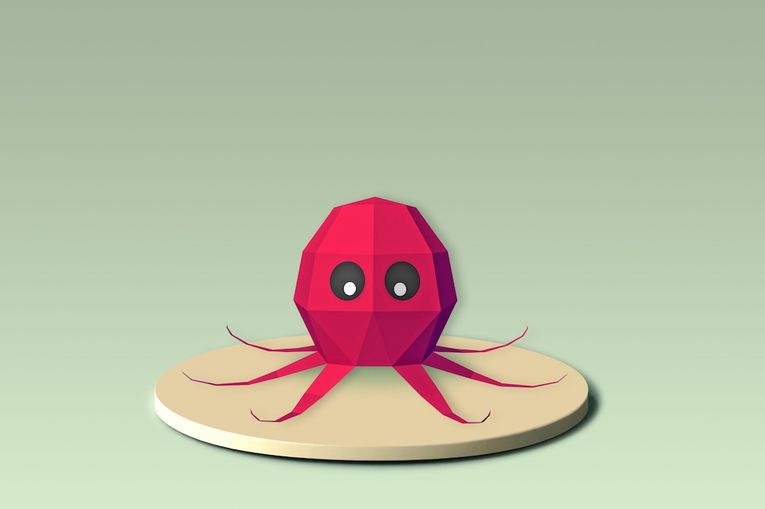 DIY Papercraft Octopus 3D Model (digital Files) - Etsy
