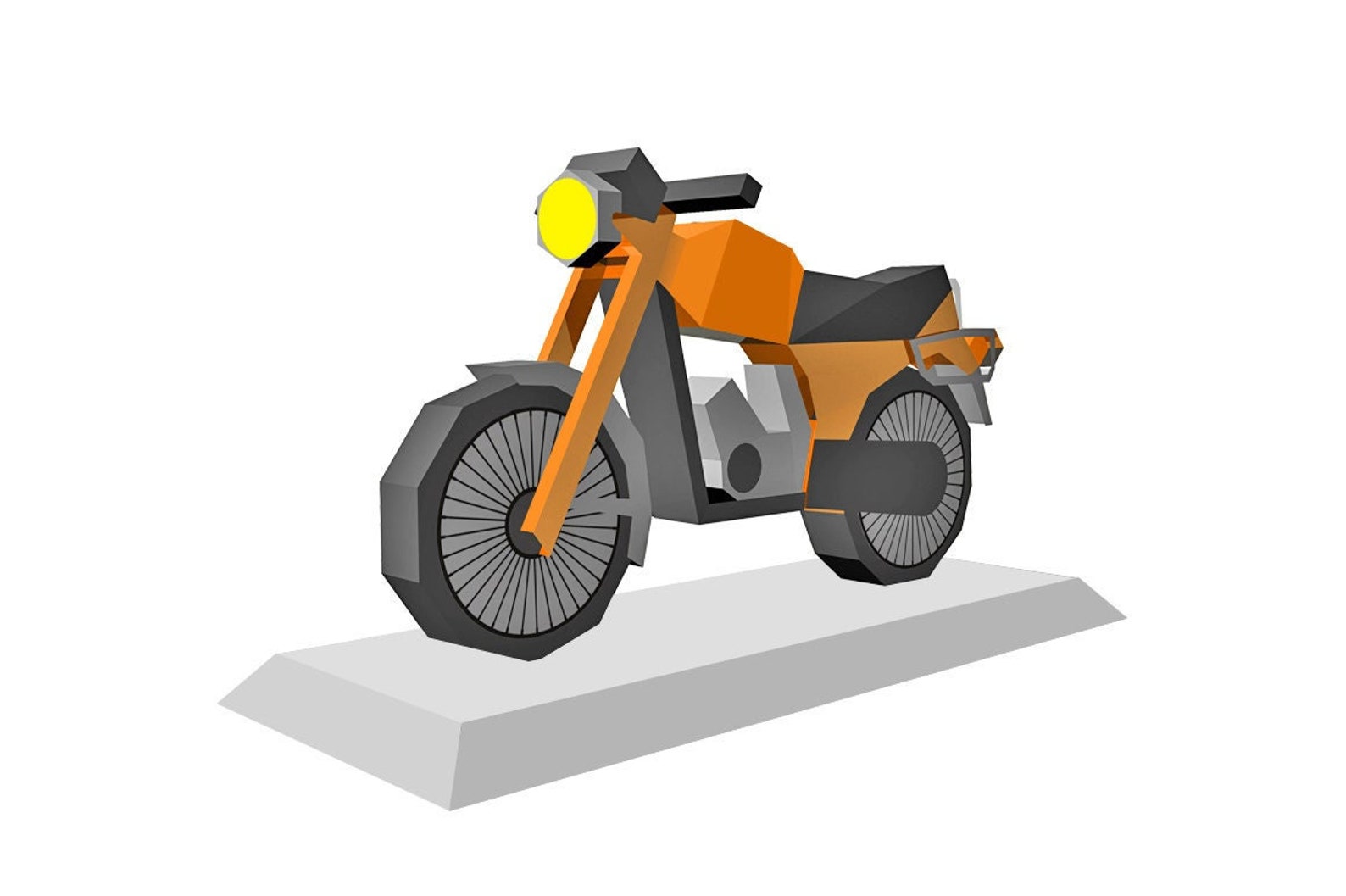 DIY Papercraft Motorbikepapercraft Bike3d Wall Artlowpoly - Etsy