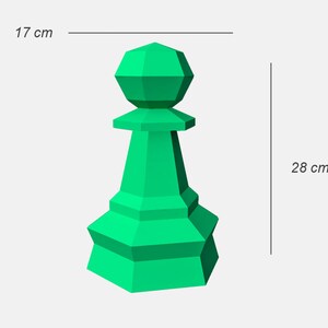 DIY Papercraft Pawn,chess Piece Pawn,chess Pawn,ches Peasants,chess ...