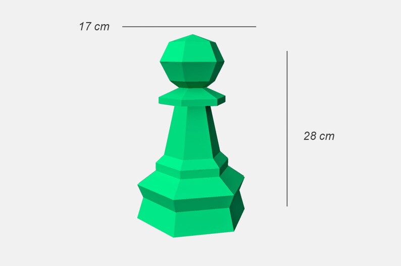 DIY Papercraft Chess Pawn, Table Decor (pdf, Eps, Dxf, Png Files) - Etsy