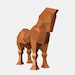DIY Papercraft Trojan Horse,papercraft Horse,lowpoly Horse,wooden Horse ...