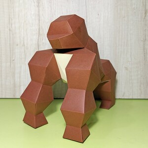 DIY Papercraft Gorilla Sculpture,papercraft Monkey,low Poly Paper Craft ...
