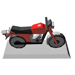DIY Papercraft Motorbike, Papercraft bike, 3d arte de la pared, Lowpoly ...